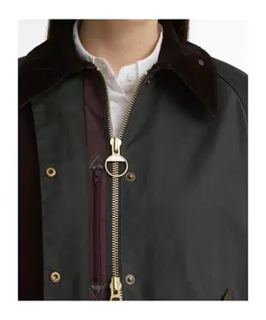 Barbour Colourblock Cordcollar Wax Jacket