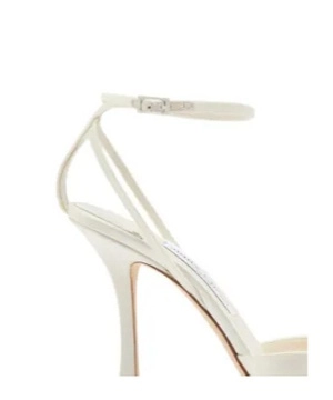 JIMMY CHOO Mimmi Flower-appliqué Sandals - White