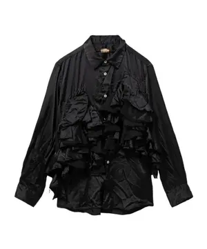 Comme Des Garçons Ruffled Shirt - Black