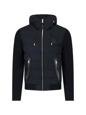 Mackage Hooded Puffer Jacket With Knit Sleeves