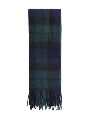 Barbour Fringed Edge Rectangle Scarf For - Black