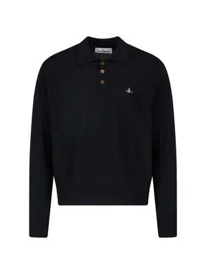 VIVIENNE WESTWOOD Wool Long Sleeve Polo Sweater