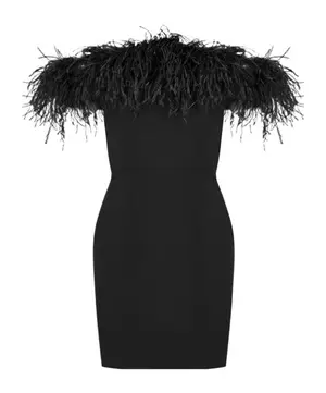 16ARLINGTON Ava Feathered Dress