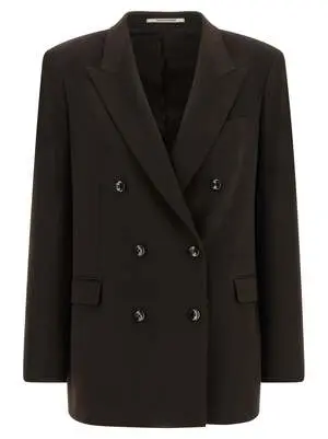 Tagliatore Jasmine' Double-breasted Blazer - Brown