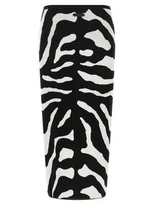 Moschino Zebra Intarsia Skirt