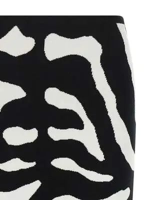 Moschino Zebra Intarsia Skirt