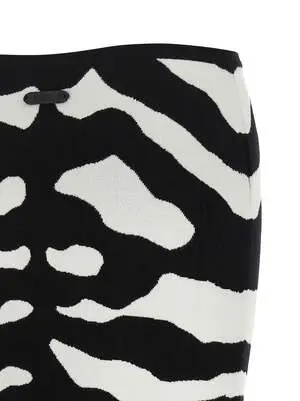 Moschino Zebra Intarsia Skirt