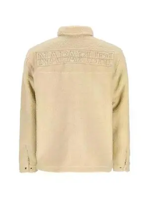NAPAPIJRI Logo-embroidered Fleece Shirt Jacket