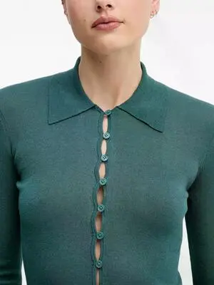 Sisley Scalloped-edge Button-up Cardigan