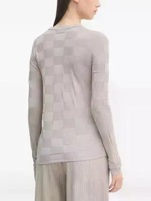 Sisley Check-pattern Long-sleeve Sweater