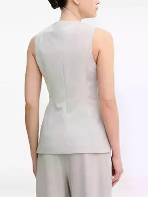 Sisley Tailored Button-up Waistcoat - Neutrals