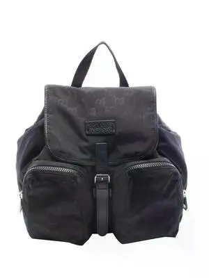 Gucci Gg Nylon Double Front Pocket Backpack