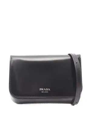 Prada Logo-print Leather Clutch Bag