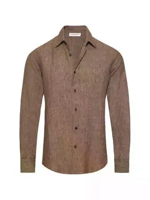 Orlebar Brown Giles Textured-linen Shirt - Brown