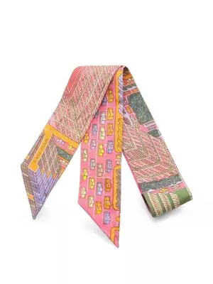Hermès 2010s Pantin City Twilly Scarf