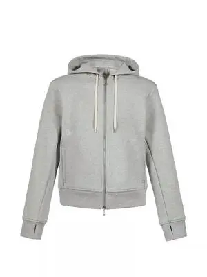 CEDARWOOD Logo-embroidered Zip-up Hoodie - Grey