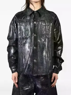 LATUI ATELIER Trauma Faded-effect Raw-cut Shirt