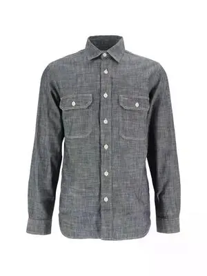 TELA GENOVA Emilio Raw Chambray Shirt Jacket
