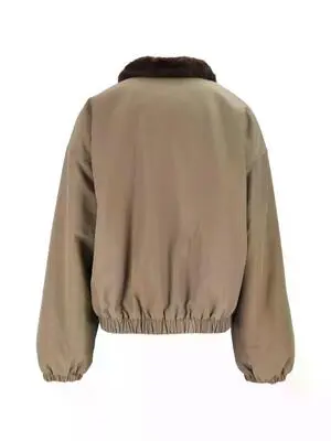 ELEH Faux-fur Collar Bomber Jacket