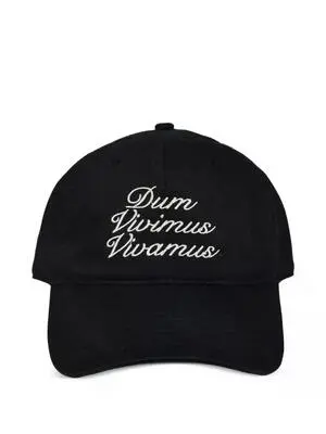 VIVAMUS Logo-embroidered Cotton Baseball Cap - Black