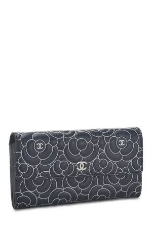 Chanel Lambskin Camellia Wallet