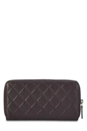 Chanel Lambskin Zip Around Wallet