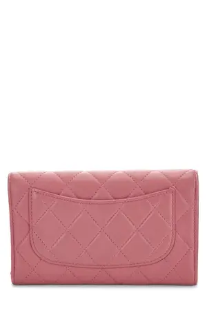 Chanel Lambskin Classic Flap Wallet Long