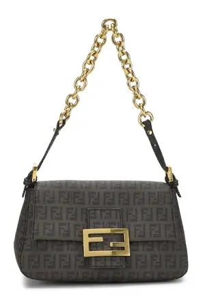 Fendi Zucchino Coated Mama Shoulder Bag - Brown