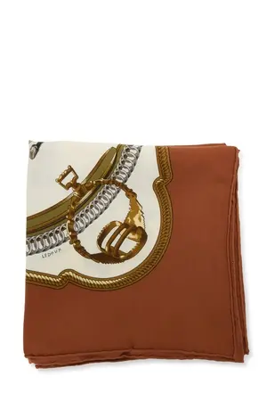 Hermès Multicolor 'reprise' Silk Scarf 90