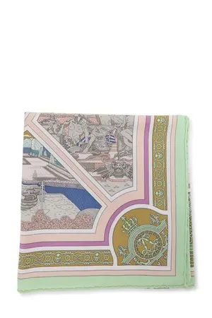 Hermès Multicolor 'flanerie A Versailles' Silk Scarf 90
