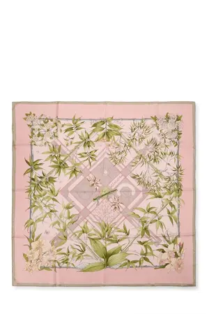 Hermès Multicolor 'serenite' Silk Scarf 90 - Beige