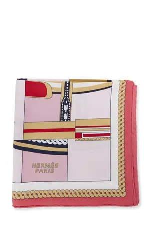 Hermès Multicolor 'la Berline Bayadère' Silk Scarf 90