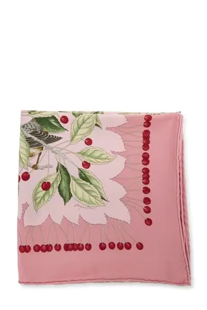 Hermès Multicolor 'les Merises' Silk Scarf 90