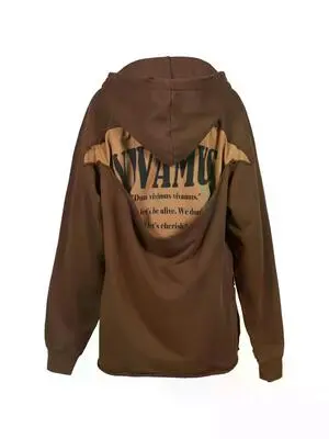 VIVAMUS Distressed Logo-patch Hoodie