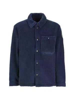 NAPAPIJRI Logo-embroidered Fleece Shirt Jacket - Blue