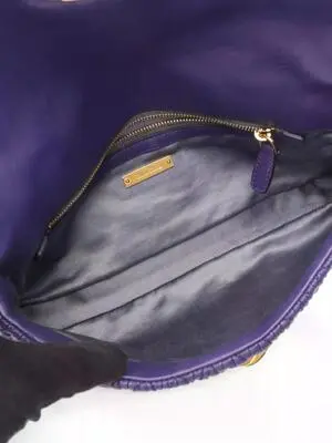 Miu Miu 2010s Nappa Crystal Matelassé Clutch Bag