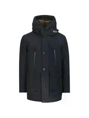 Woolrich Arctic Evolution Hooded Button-fastening Parka Coat - Blue