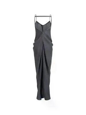 OUDE WAAG Washed Halter-neck Draped Maxi Dress - Grey
