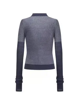 OUDE WAAG Metallic Ribbed-knit Cardigan