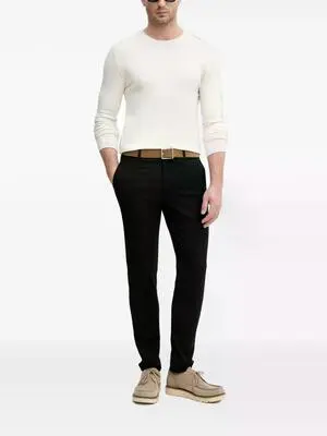 Sisley Crew-neck Long-sleeve Sweater - White