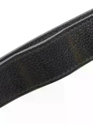 Gucci 2016-2026 Mini Grained Calfskin Logo Crossbody Bag - Black
