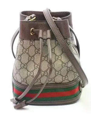 Gucci 2016-2026 Mini Gg Supreme Web Ophidia Bucket Bag - Neutrals