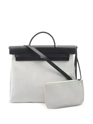 Hermès Hermès Canvas Herbag Zip Tote Bag Grey
