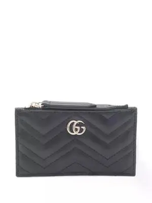 Gucci Double G Quilted Coin Purse - Black
