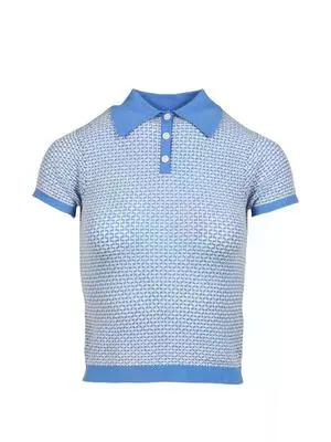 Guest In Residence Shrunken Cashmere Polo Shirt - Blue
