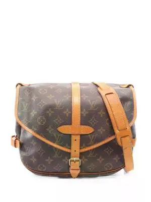 LOUIS VUITTON 1992 30 Monogram Saumur Shoulder Bag - Brown