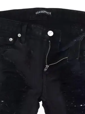 604SERVICE Distressed Skinny Jeans