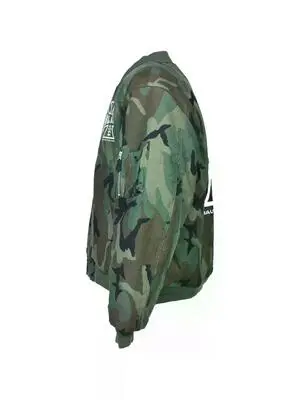 ALICE HOLLYWOOD Camouflage Print Logo Bomber Jacket