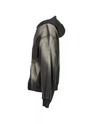 We11Done Dirty-wash Zip-up Hoodie