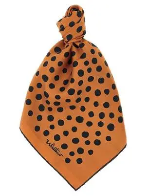 Valentino Garavani Pois Dalmata' Scarf - Brown